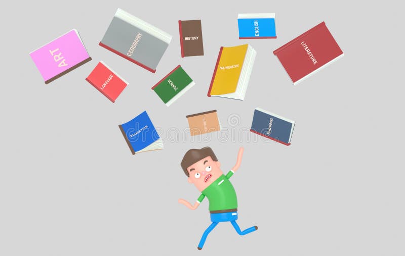 Falling books stock illustration. Illustration of colorful - 21410433