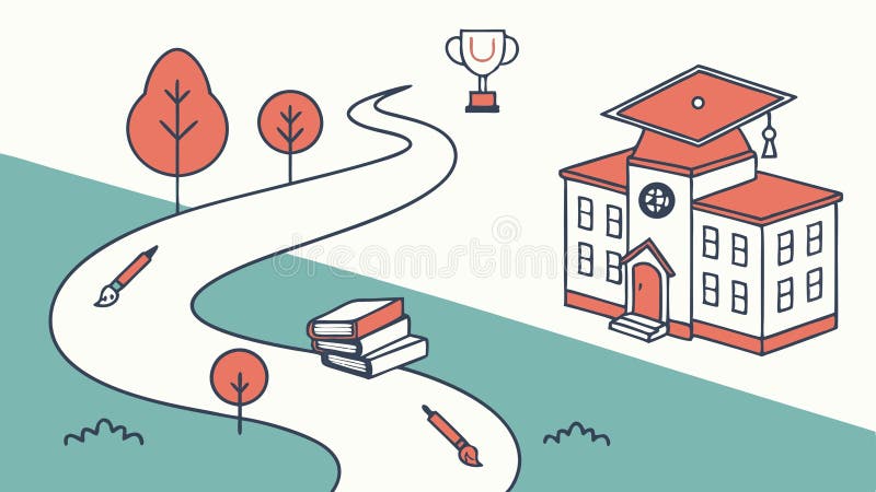 School Books, Foundation of Learning Journey. Vector Design Generative ...