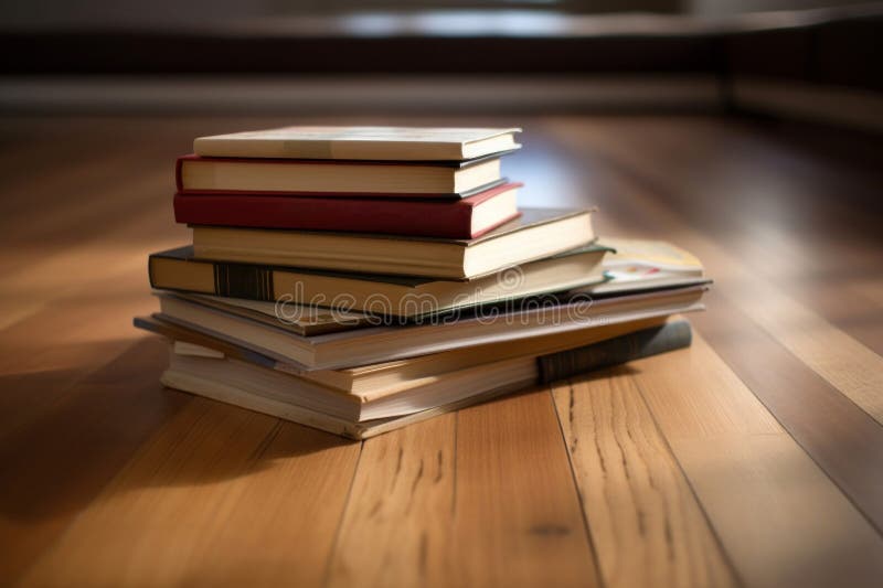 School Books Stack. Generate Ai Stock Illustration - Illustration of ...