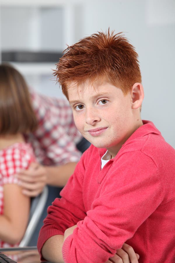 School boy stock photo. Image of school, internet, sitting - 16289572