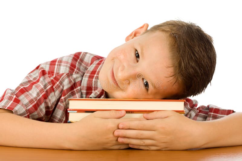 Boring boy to study stock image. Image of concentrated - 2350209