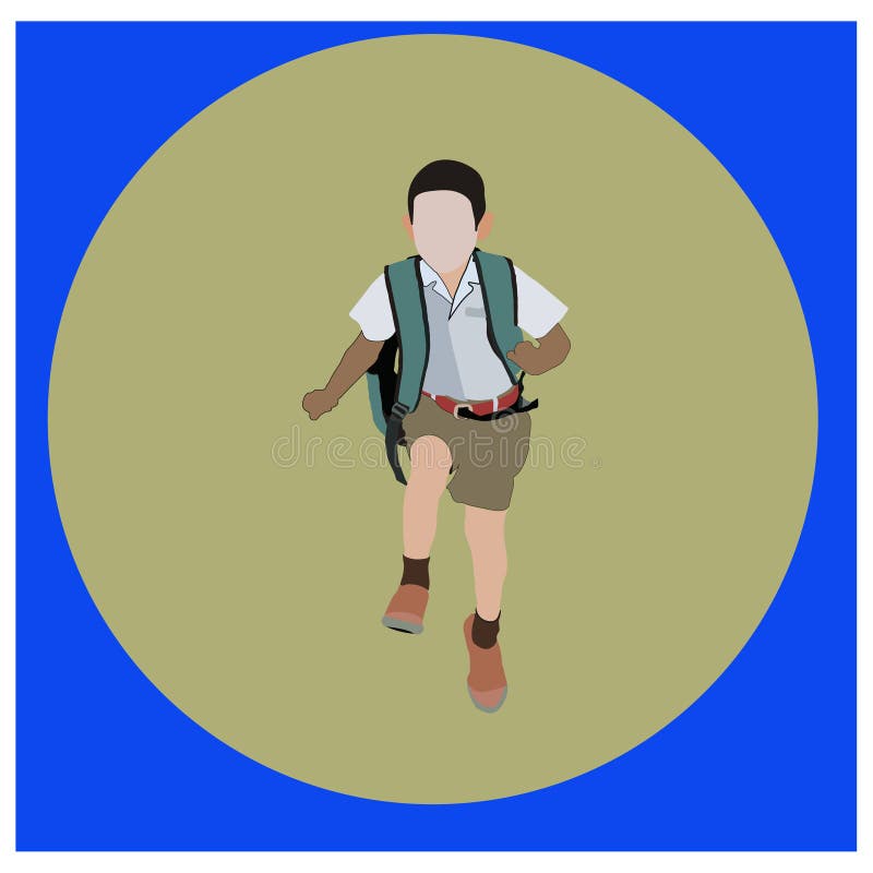 School Boy Avatar Vector Art Design. Stock Vector - Illustration of ...