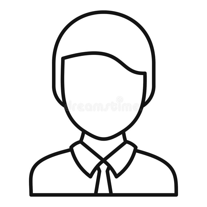 School Boy Icon, Outline Style Stock Vector - Illustration of children ...