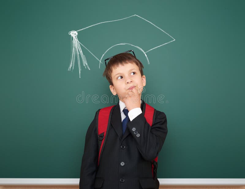 School Boy Portrait with Academic Cap Stock Photo - Image of caucasian ...