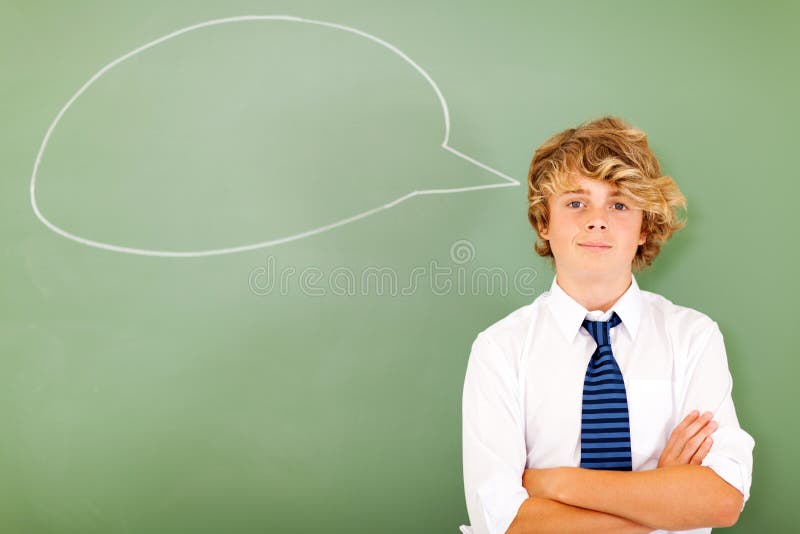School boy thinking stock image. Image of formal, caucasian - 29699119