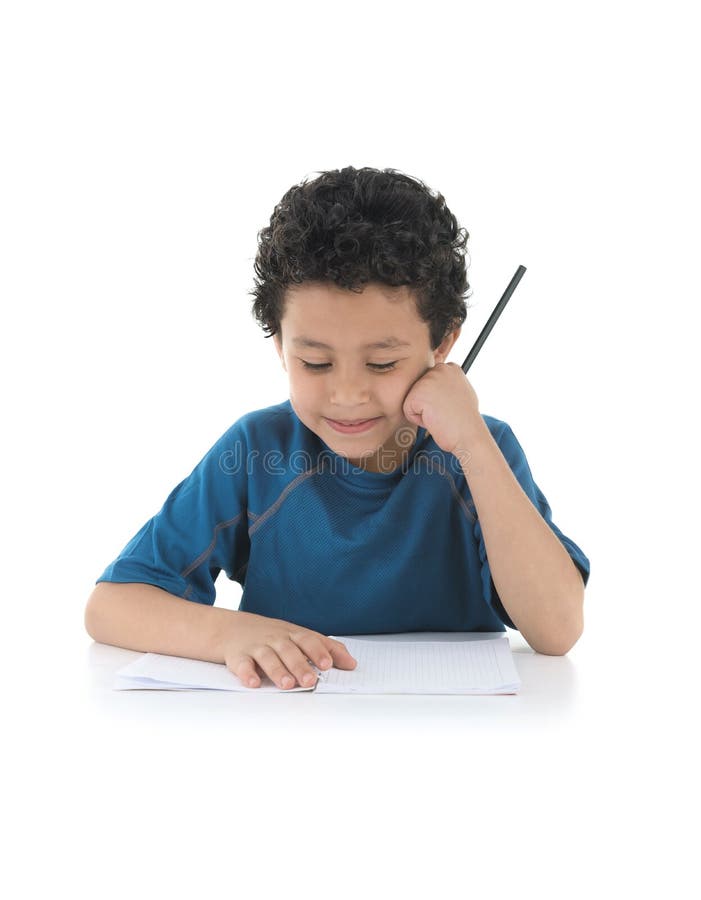 School Boy Thinking stock image. Image of joyful, academic - 41267815