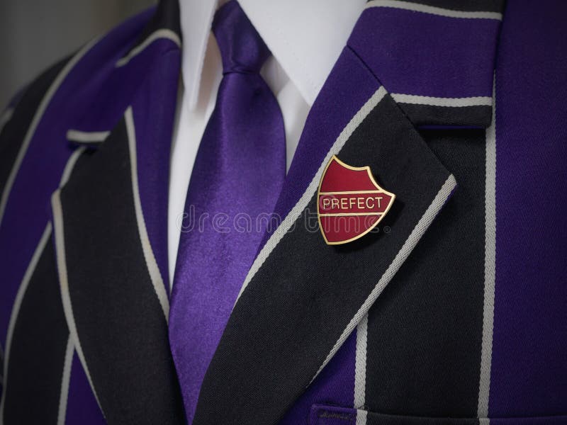 School Boys Blazer with Prefect School Badge Stock Photo - Image of ...