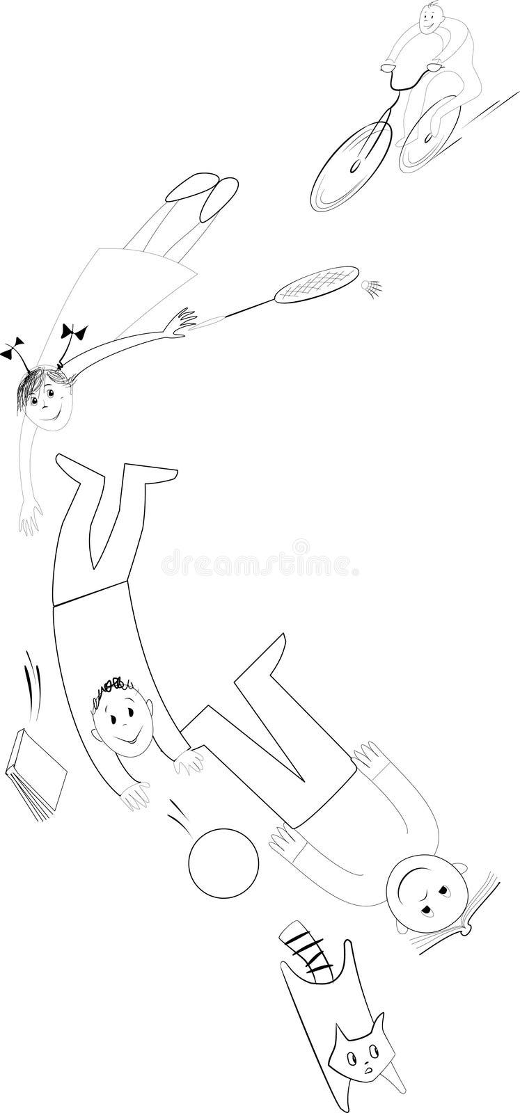Break School Children Playing Stock Illustrations – 96 Break School ...