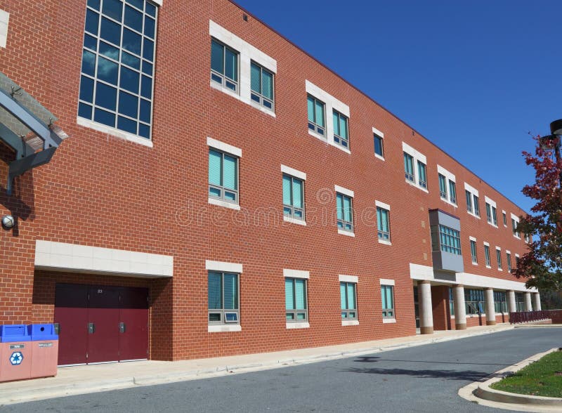 School Building stock photo. Image of modern, brick, grade - 21597736