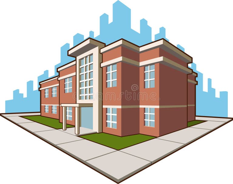 School Building Complex Stock Illustrations – 650 School Building ...