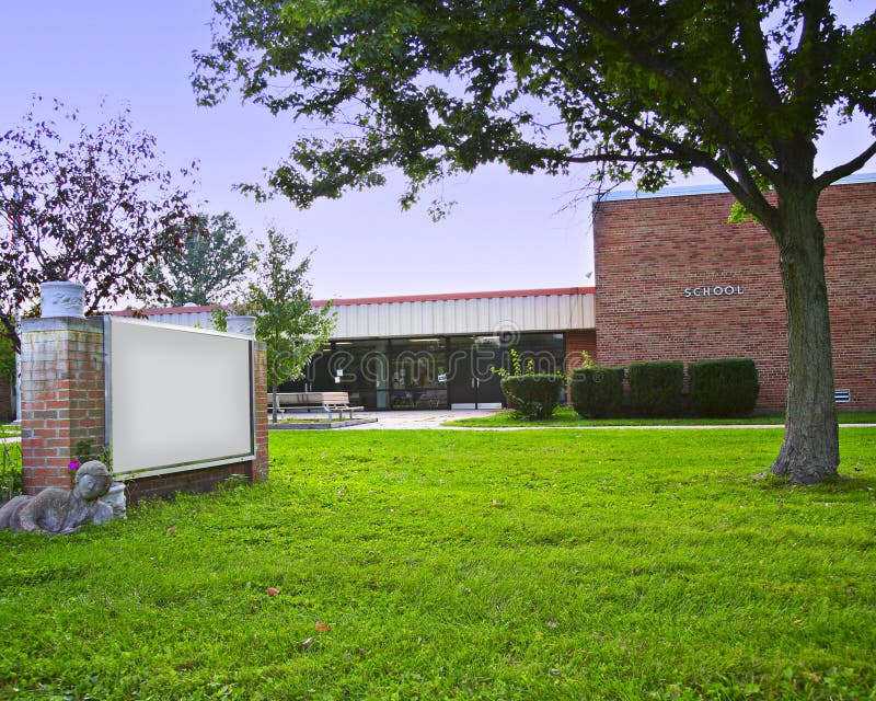School building stock photo. Image of bench, building - 6535218