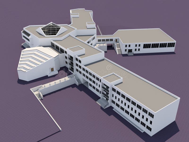 School Building Drawing Stock Illustrations – 10,546 School Building ...