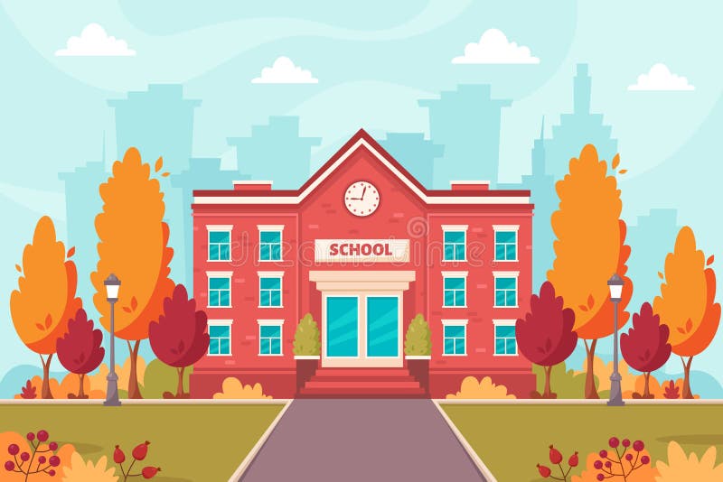 School Building. Back To School. Vector Illustration Stock Vector ...