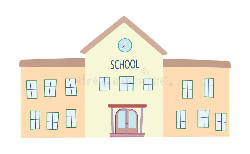 School Building. Back To School. Vector Illustrations in Flat Style. on ...