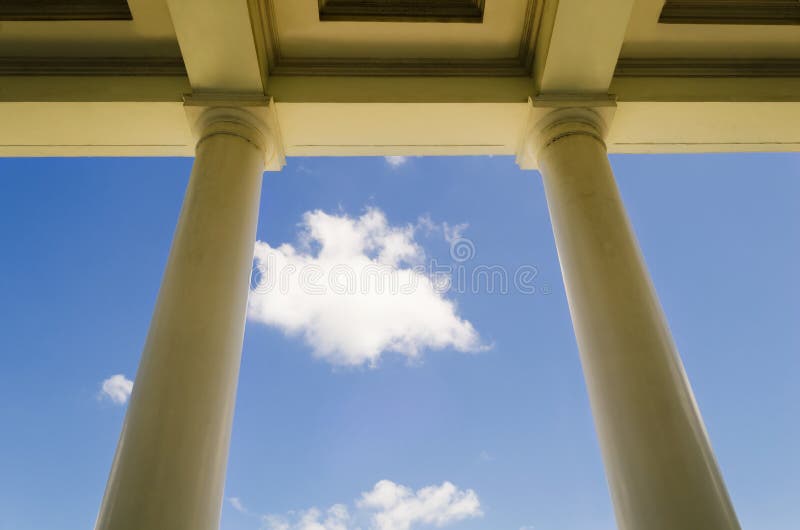 School Building Columns stock photo. Image of city, architecture - 27638236