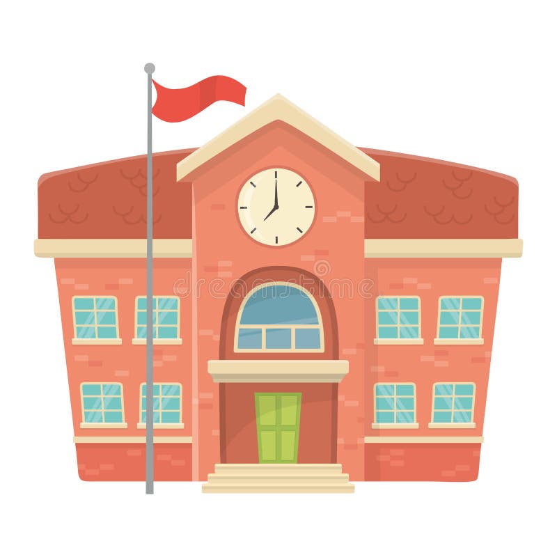 School Building Design Vector Illustrator Stock Vector - Illustration ...