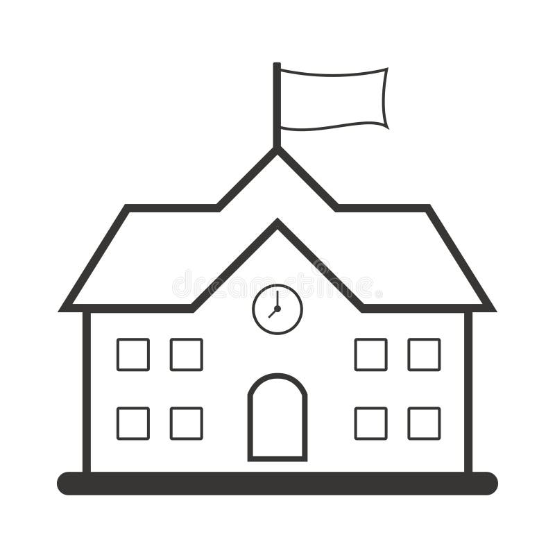 School, Flag, Education Business Flat Line Filled Icon Vector Banner ...