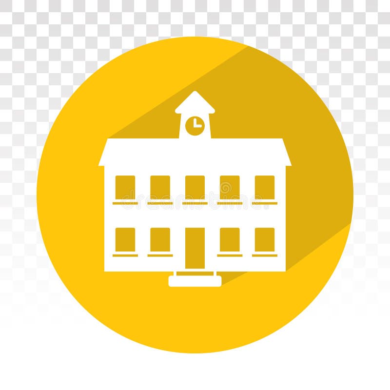 School Building Flat Icon for Educational Apps and Websites Stock ...