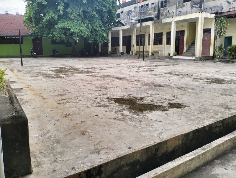 School building grounds stock photo. Image of atmosphere - 376933930