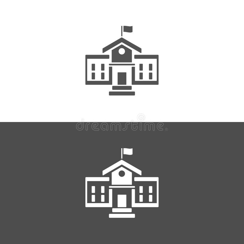 White School Building Icon Stock Illustrations – 9,288 White School ...