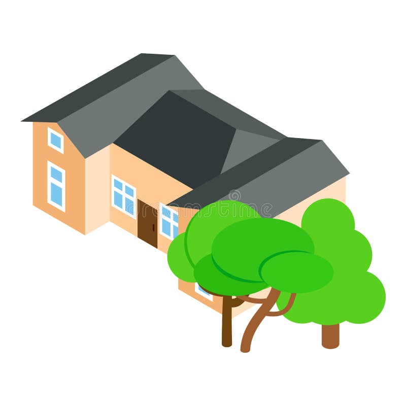 School Building Icon Isometric Vector. Large Modern Educational ...