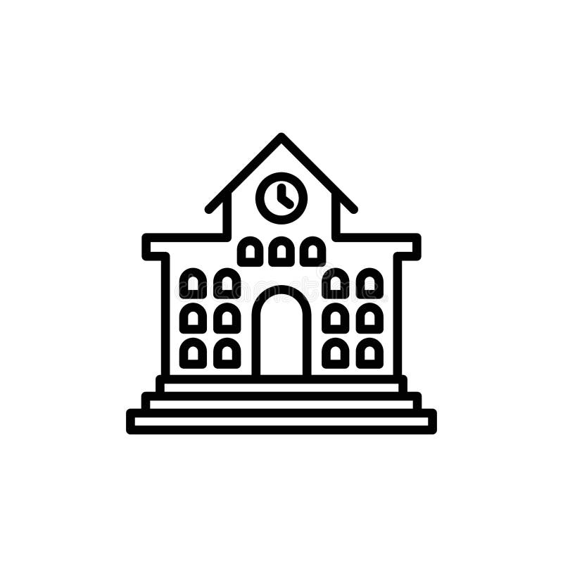 School Building Icon Perfect for Educational Institutions Stock Vector ...