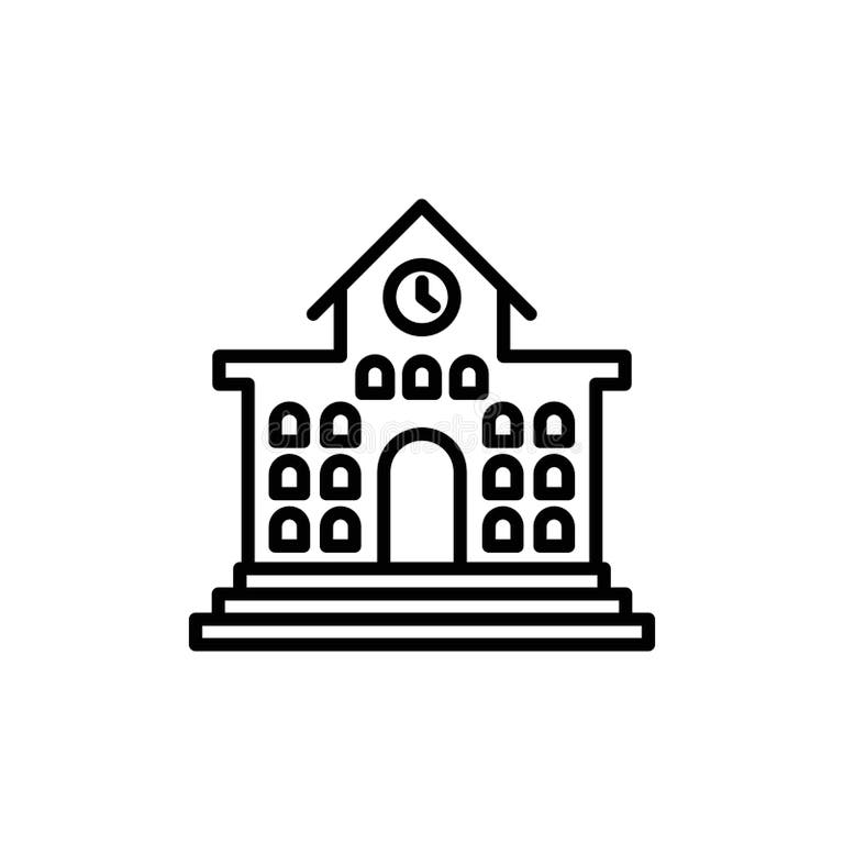 School Building Icon Perfect for Educational Institutions Stock Vector ...
