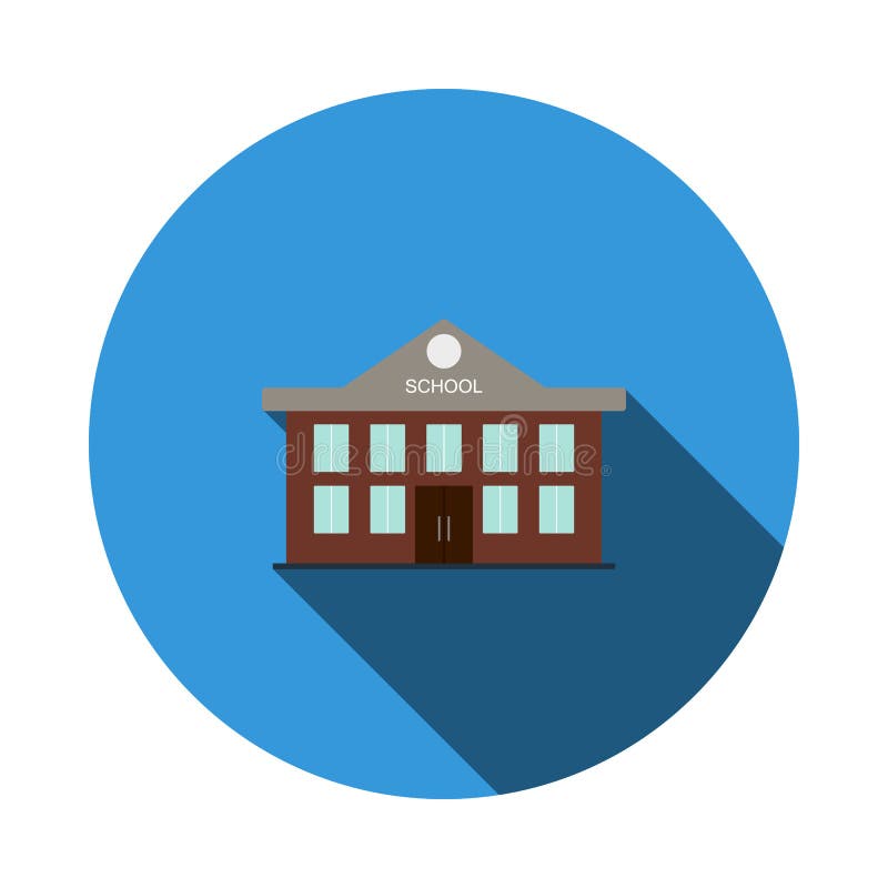 School Building Icon stock vector. Illustration of entrance - 244401524