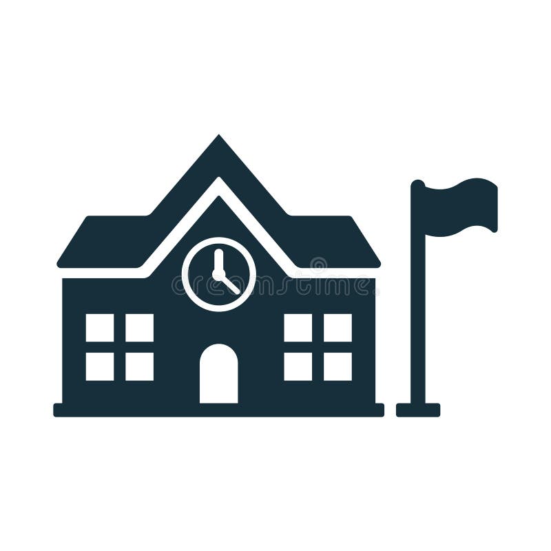 School Building Black White Stock Illustrations – 5,611 School Building ...