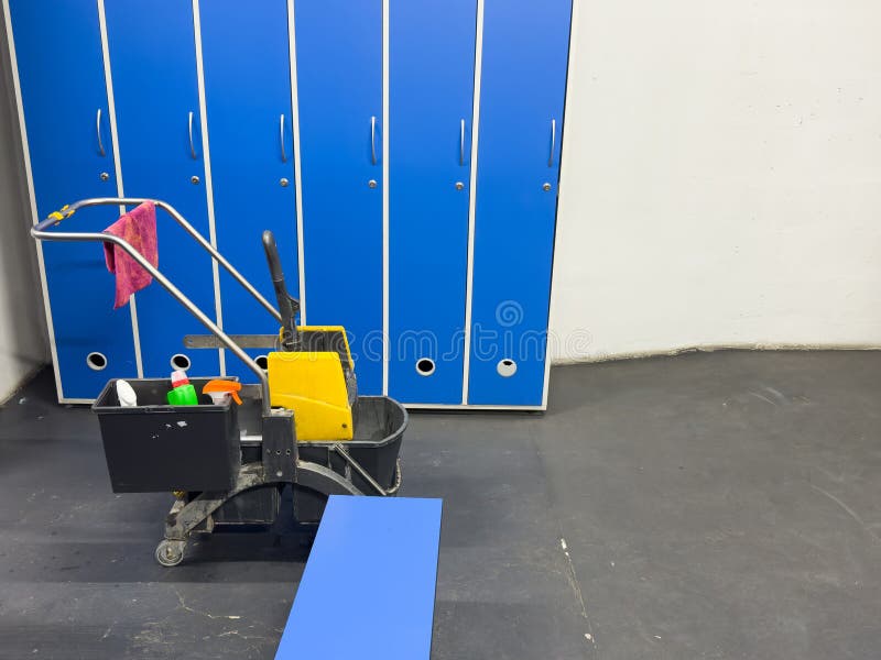 School Building Interior Cleaning Work Tools Stock Photo - Image of ...