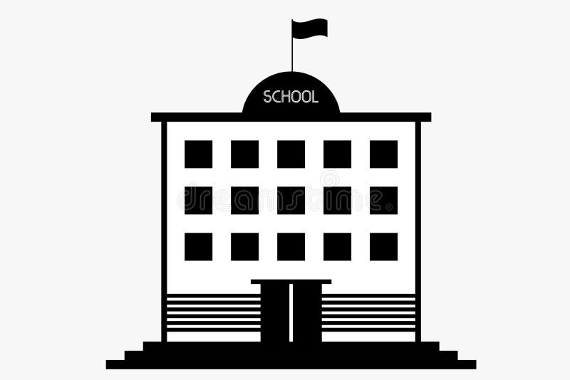 School Building Isolated Vector Icon Stock Vector - Illustration of ...