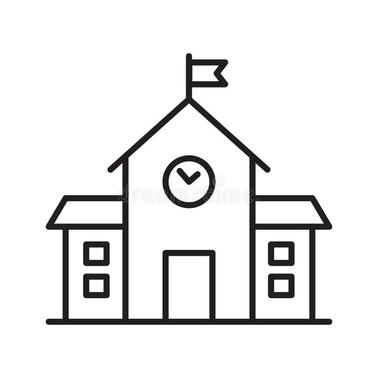 School Building Outline Stock Illustrations – 11,973 School Building ...