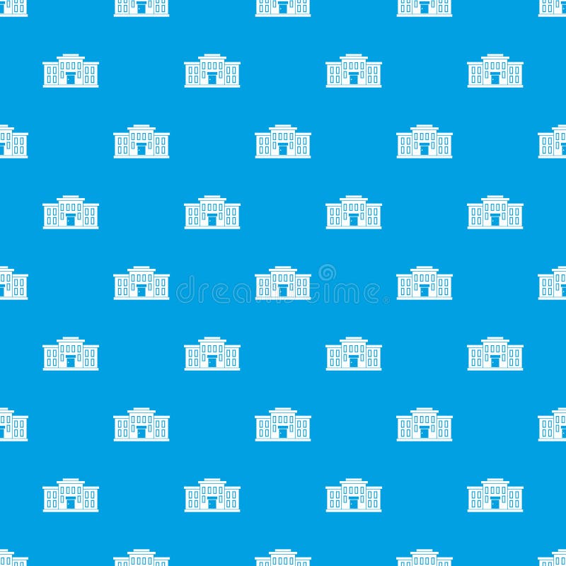 School Building Pattern Seamless Blue Stock Vector - Illustration of ...