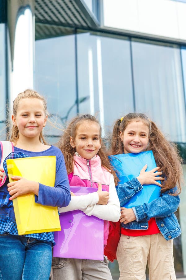 Students crossing the road stock image. Image of children - 32842351
