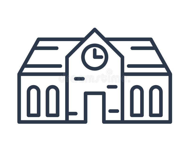 School Building Urban Infrastructure Stock Vector - Illustration of ...