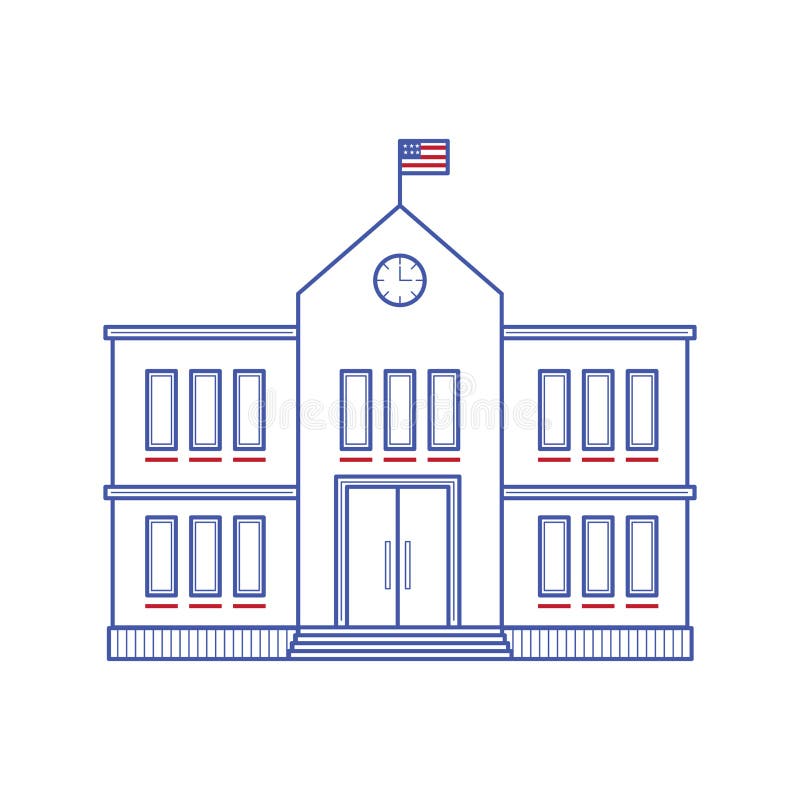 School Building. Vector Illustration Decorative Design Stock Vector ...