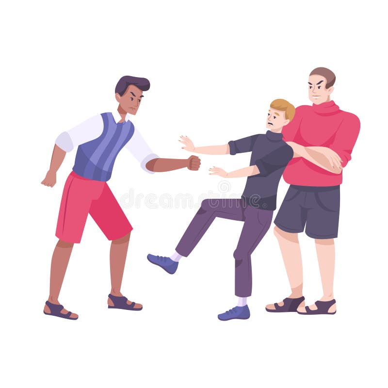 School Bullying Hooligans Composition Stock Vector - Illustration of ...