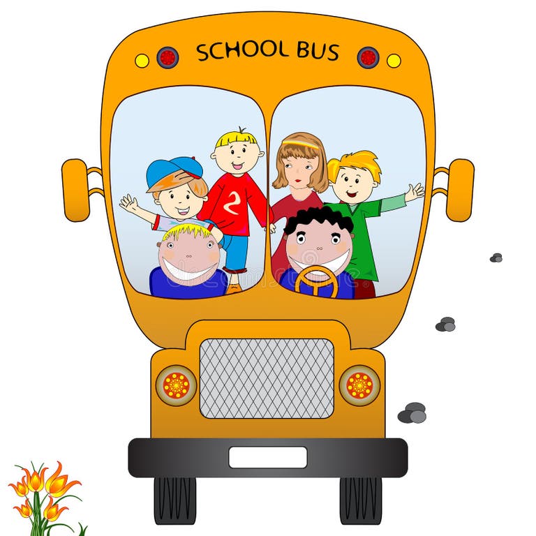 Kids School Bus Clip Art Stock Illustrations – 426 Kids School Bus Clip ...