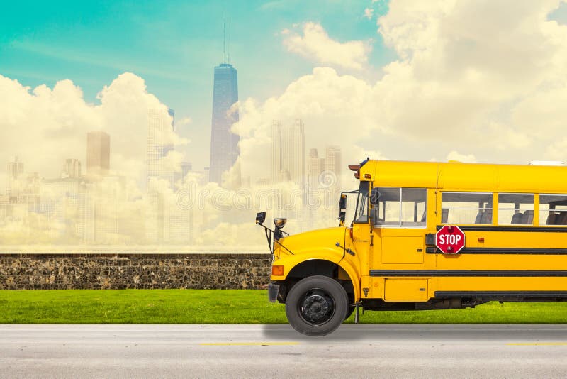 School Bus stock image. Image of morning, asphalt, metal - 40232709