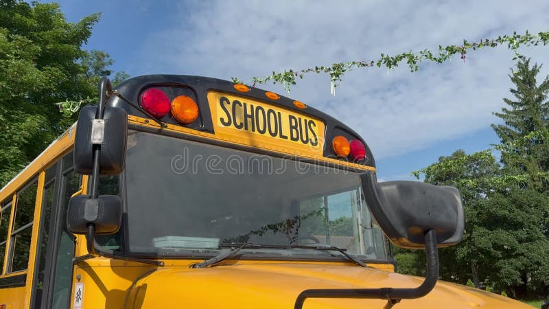 School Bus Children Educational Transport Stock Video - Video of ...