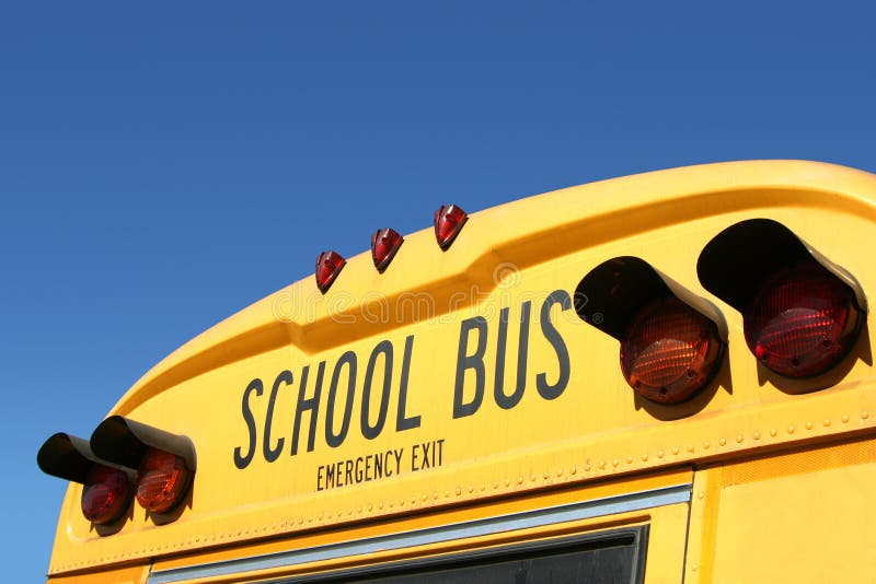 School Bus Detail stock image. Image of lights, exit, back - 779203