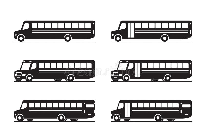 School Bus in Different View Stock Vector - Illustration of students ...
