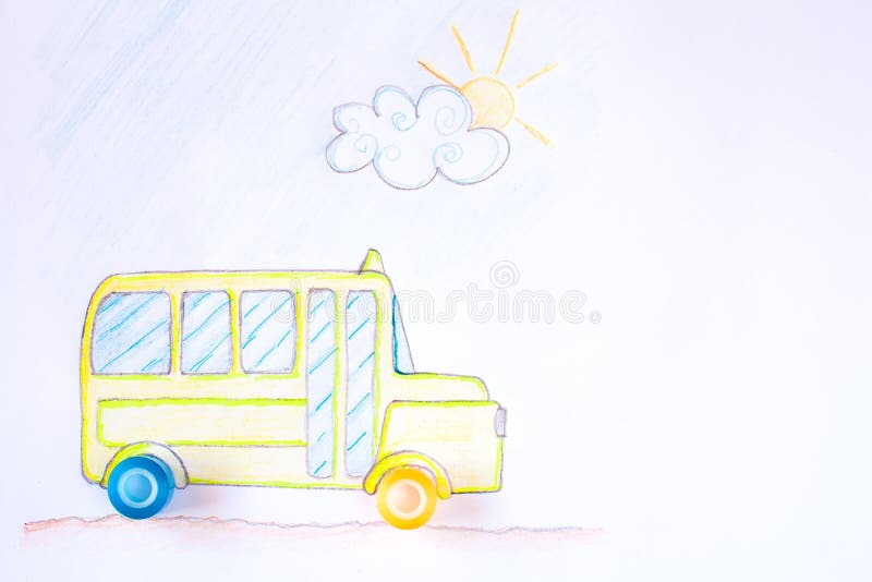 School bus sketch stock photo. Image of transport, elementary - 261239596