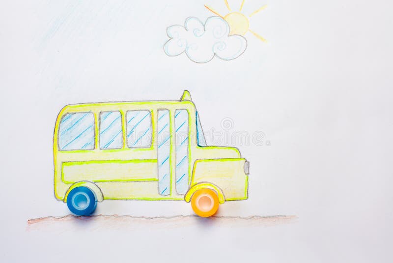 School bus sketch stock photo. Image of vehicle, journey - 261239606