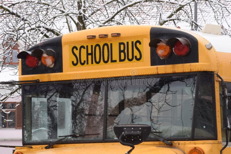 School Bus for Driving Schoolchildren Safely To School Stock Image ...