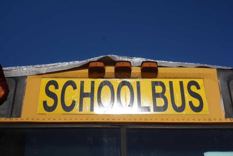 School Bus for Driving Schoolchildren Safely To School Stock Image ...