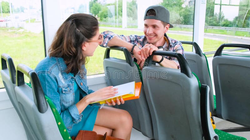 School Bus Friends Review Homework on Bus Stock Footage - Video of ...