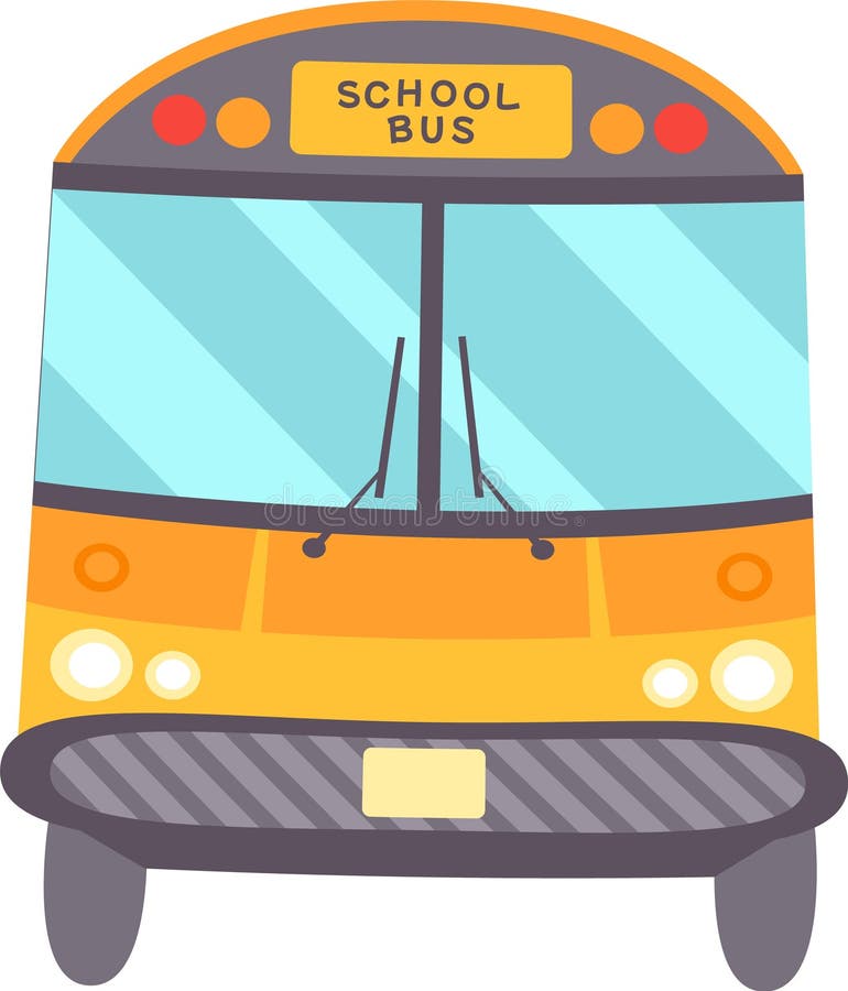 School Bus Front stock illustration. Illustration of education - 289340867