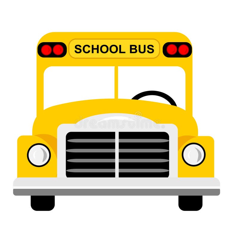 School Bus Front view stock vector. Illustration of education - 123022288