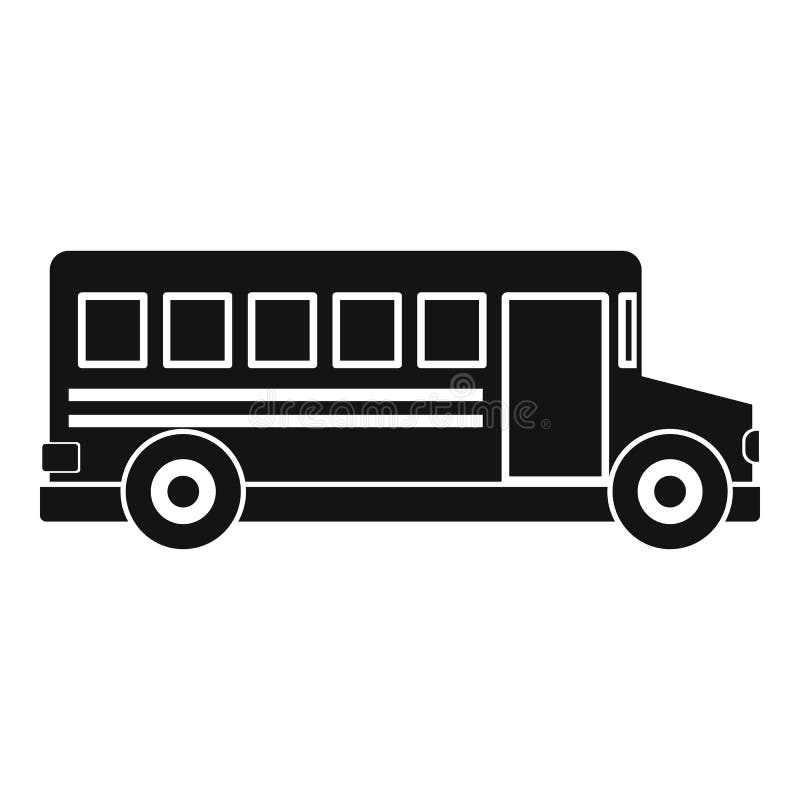 School Bus Icon, Simple Style Stock Vector - Illustration of vehicle ...